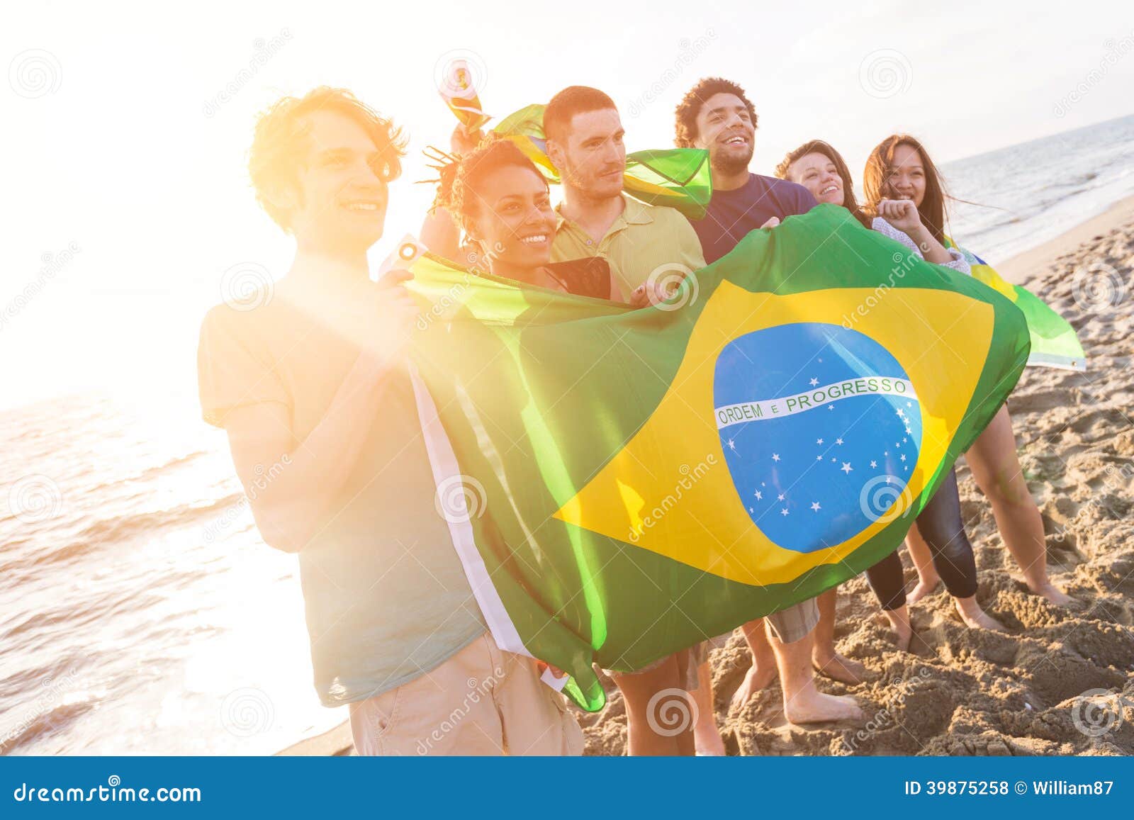 Brazilian Supporters stock photo. Image of race, beautiful - 39875258