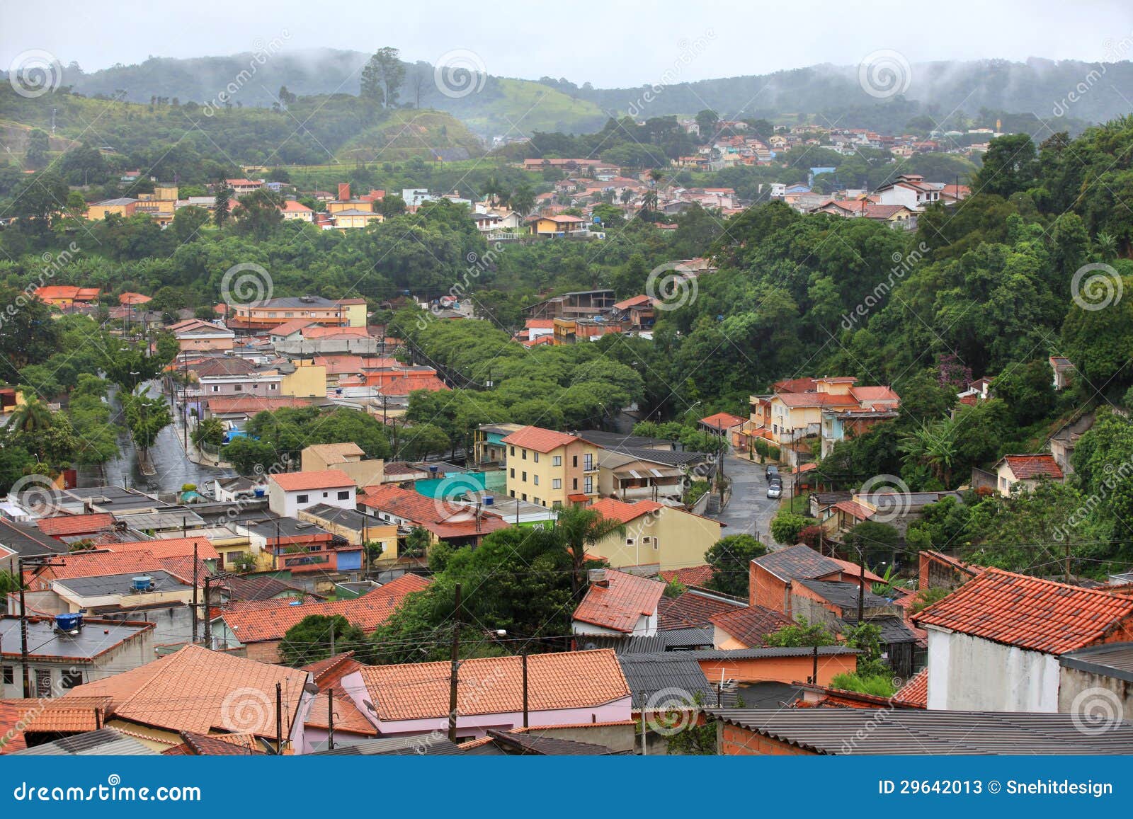 Brazilian town stock image. Image of rainy, built, roque - 29642013