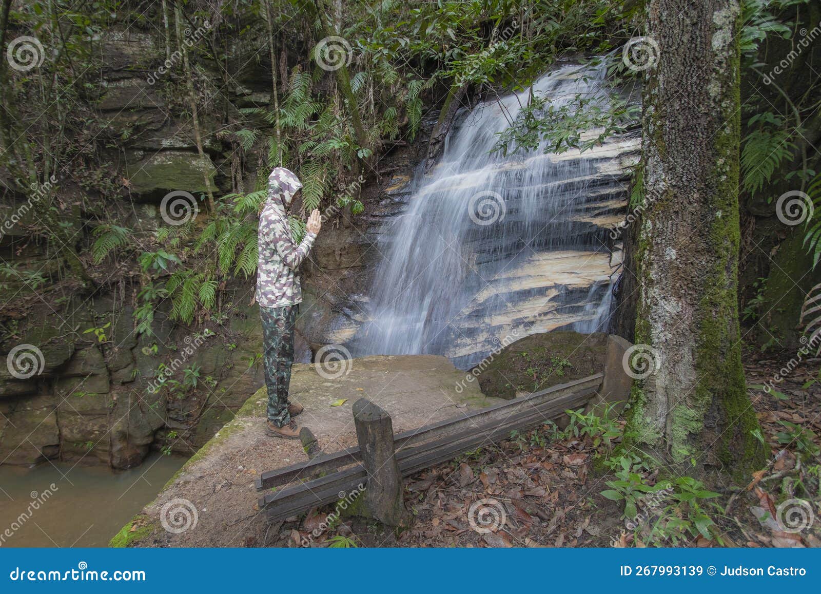 Brazilian Waterfall this Waterfall is Very Beautiful and Cold. Stock ...