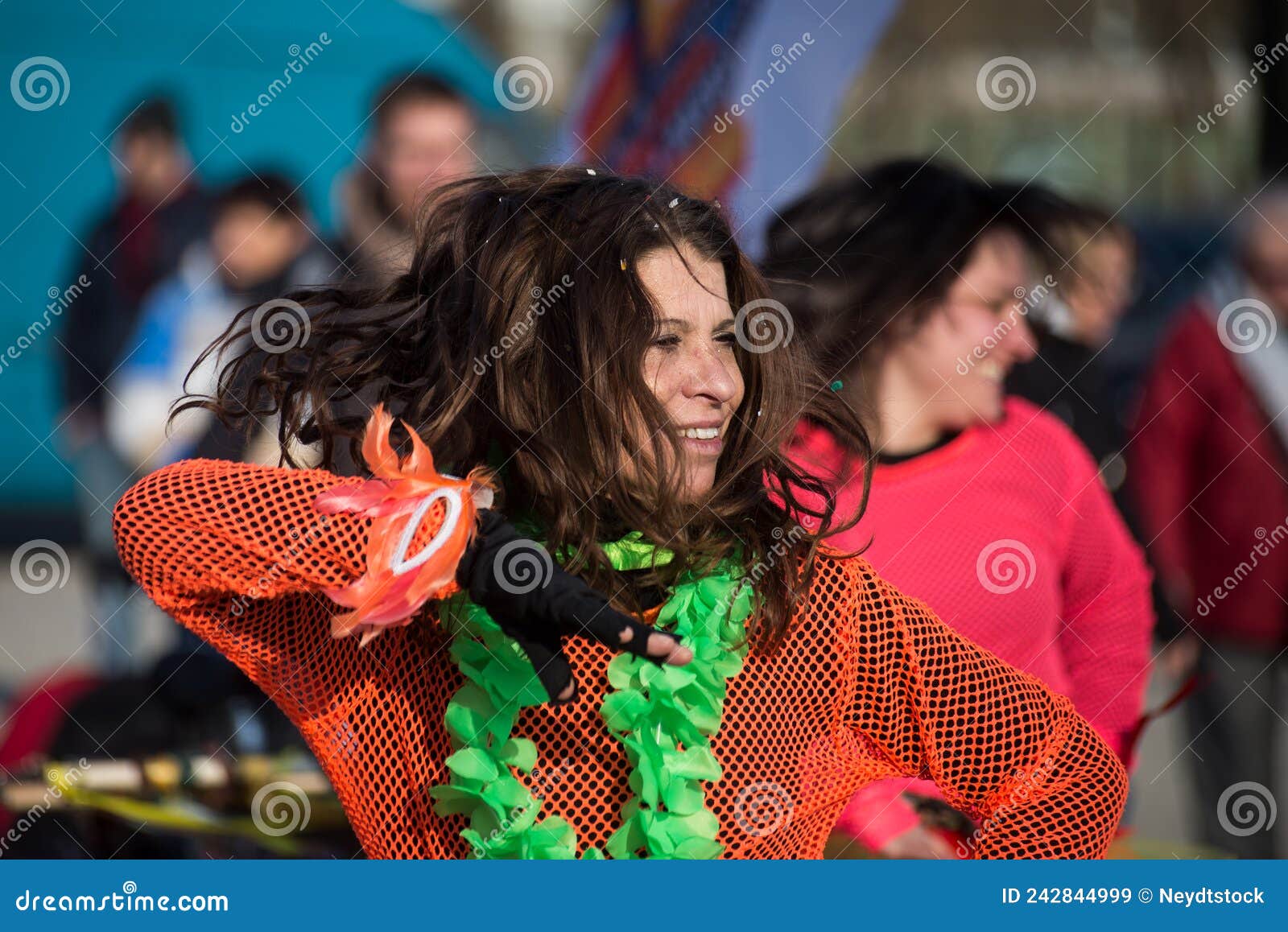 Brazilian Woman Dancing Samba In The Street Editorial Stock Image