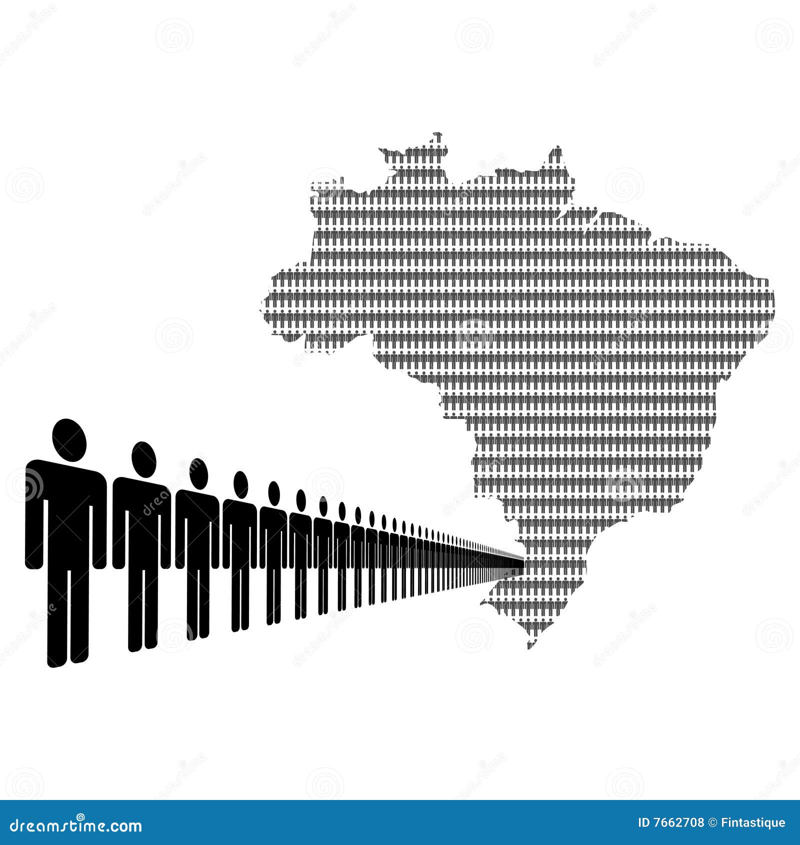 Brazilian Workforce with Map Stock Vector - Illustration of multitude ...