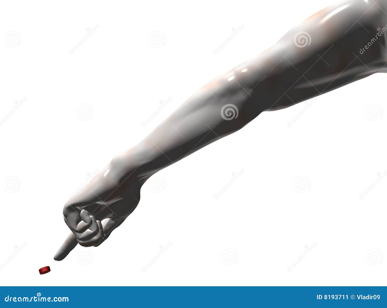 Brazo Extendido Con Señalar La Mano Imagen de archivo - Imagen de ...