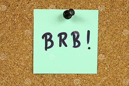BRB stock photo. Image of handwritten, acronym, communication - 12413616