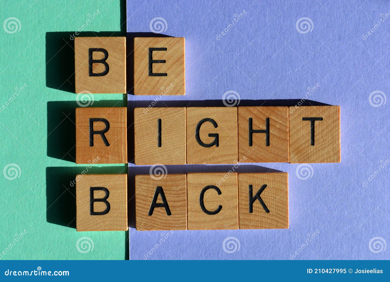 BRB, Be Right Back, Words In 3D Wooden Alphabet Letters Isolated On ...