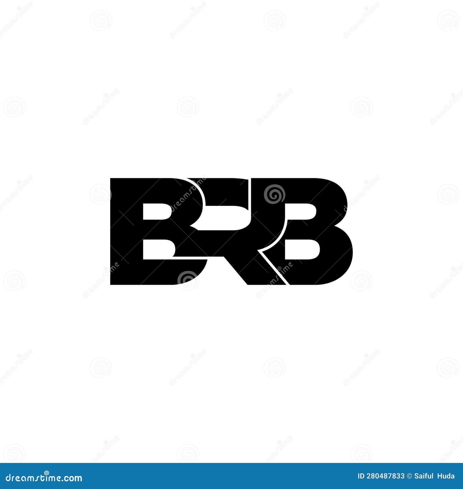 BRB Letter Monogram Logo Design Vector Stock Vector - Illustration of ...