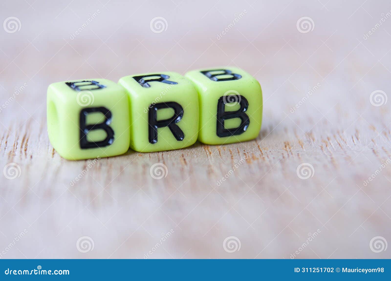 BRB Represent Be Right Back. Taking a Breather Concept Stock Photo ...