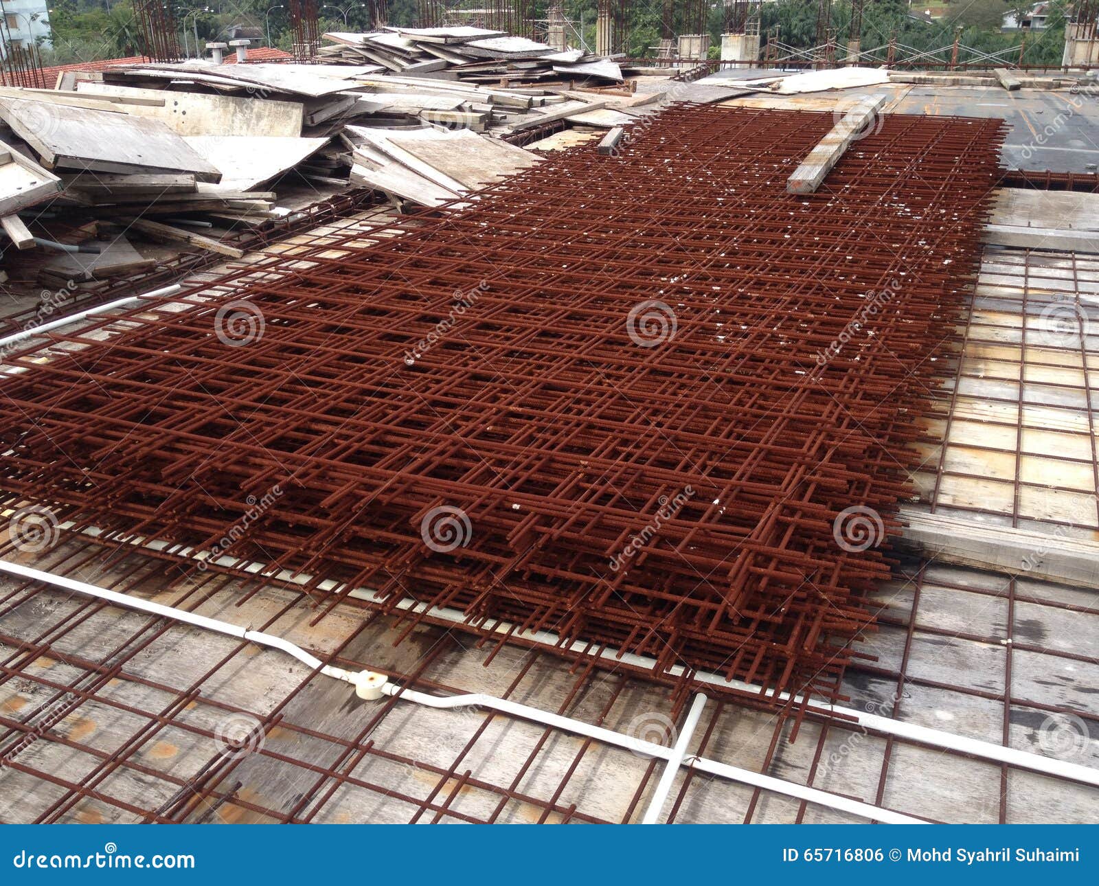BRC steel wire mesh stock photo. Image of stack, site - 65716806