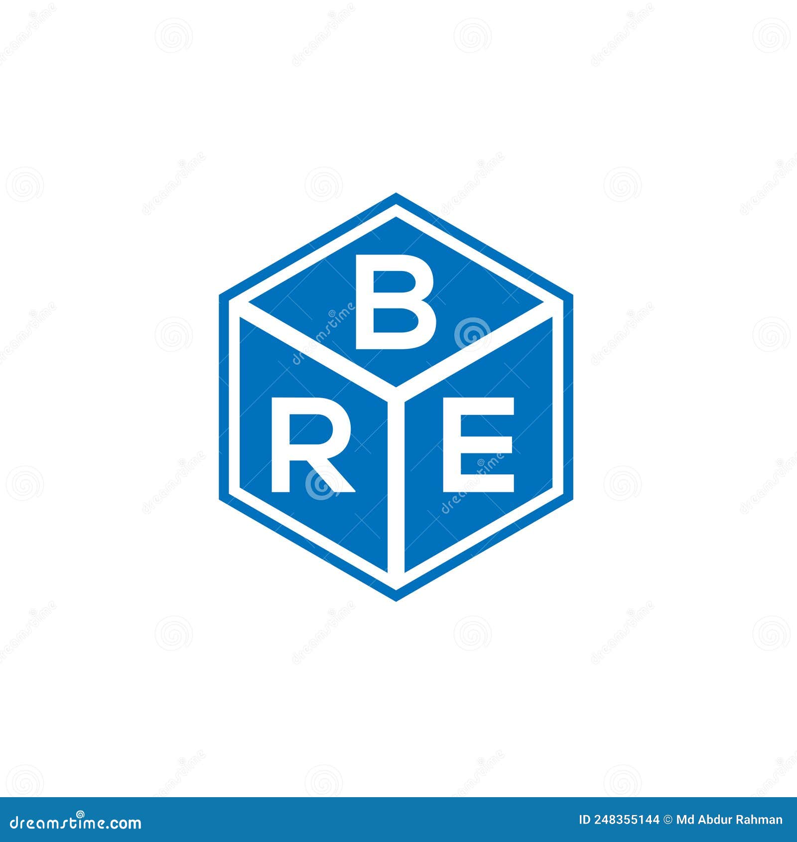 BRE Letter Logo Design On Black Background. BRE Creative Initials ...