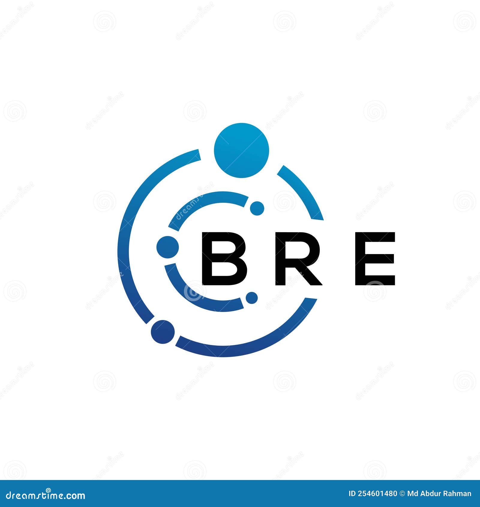 BRE Letter Logo Design On White Background. BRE Creative Initials ...