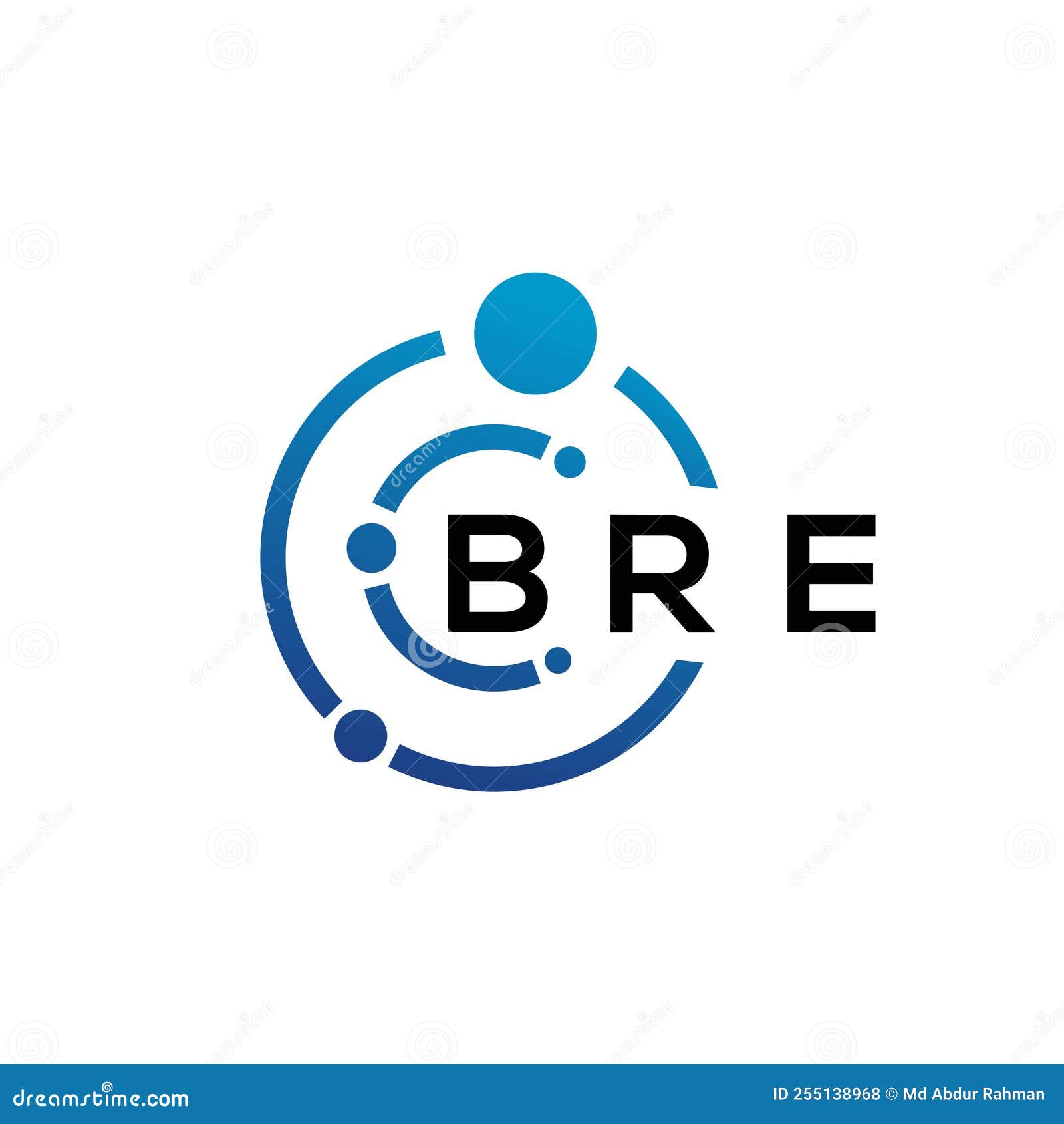 BRE Letter Logo Design on White Background. BRE Creative Initials ...