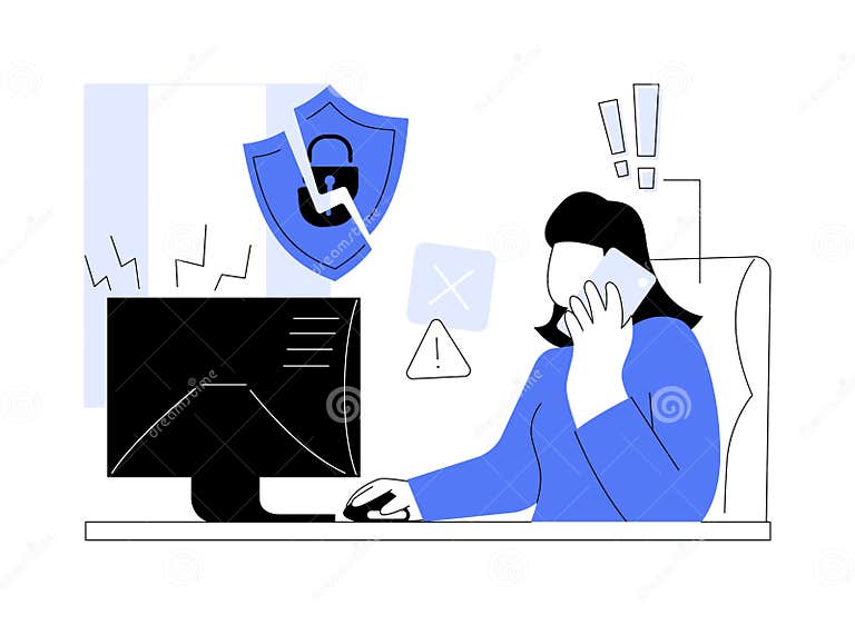 Breach Detection Isolated Cartoon Vector Illustrations. Stock Vector ...