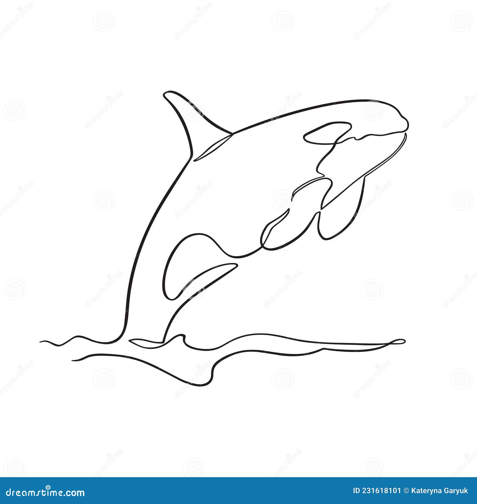 Orca Line Art, Orca Vector, Orca Illustration, Orca Drawing, Orca ...