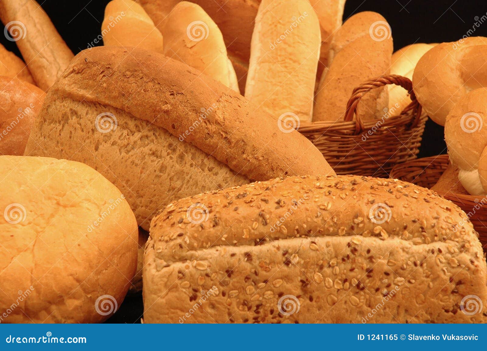 Bread stock image. Image of bakery, integral, settings - 1241165