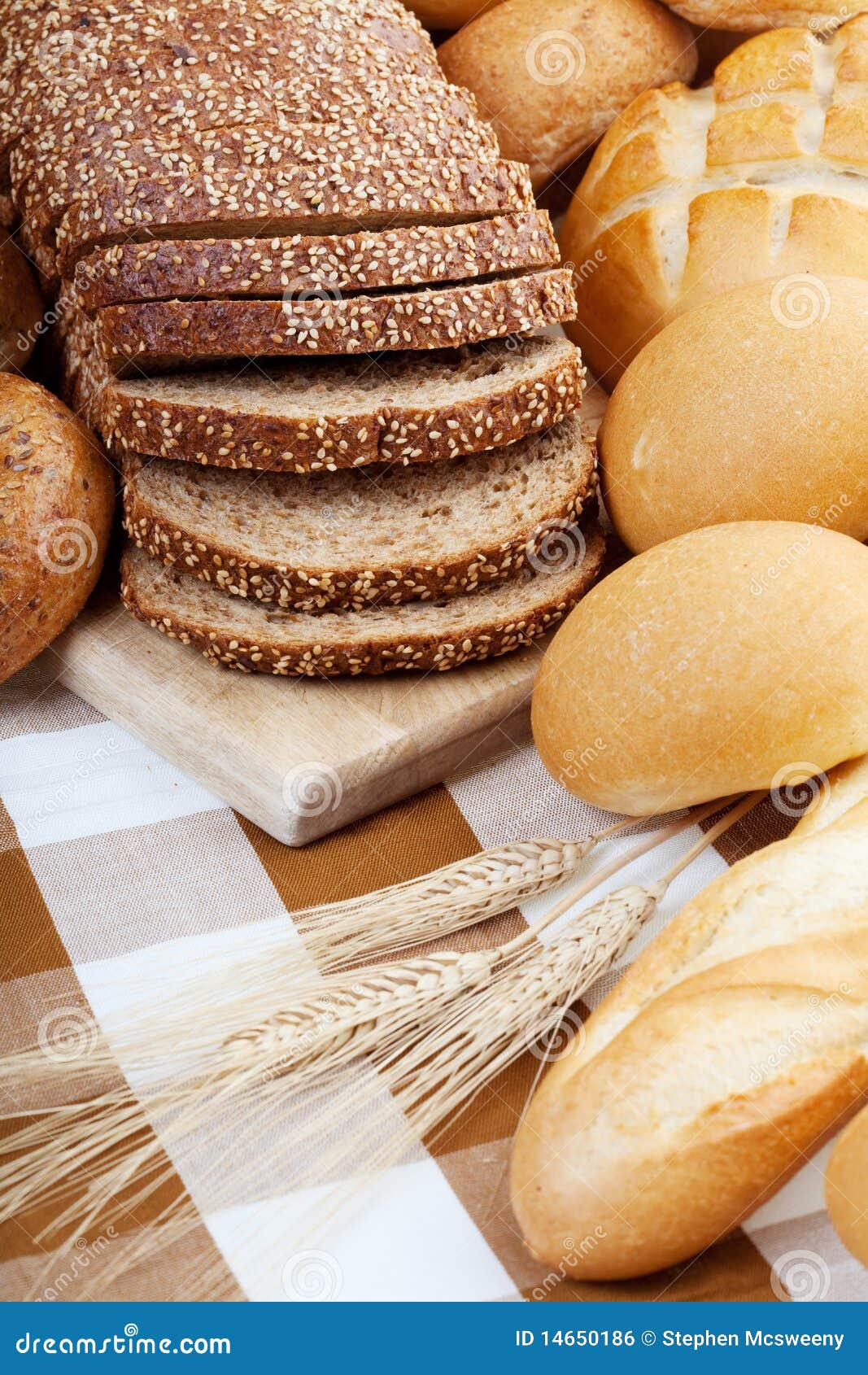 Bread assortment stock photo. Image of buns, fresh, baked - 14650186