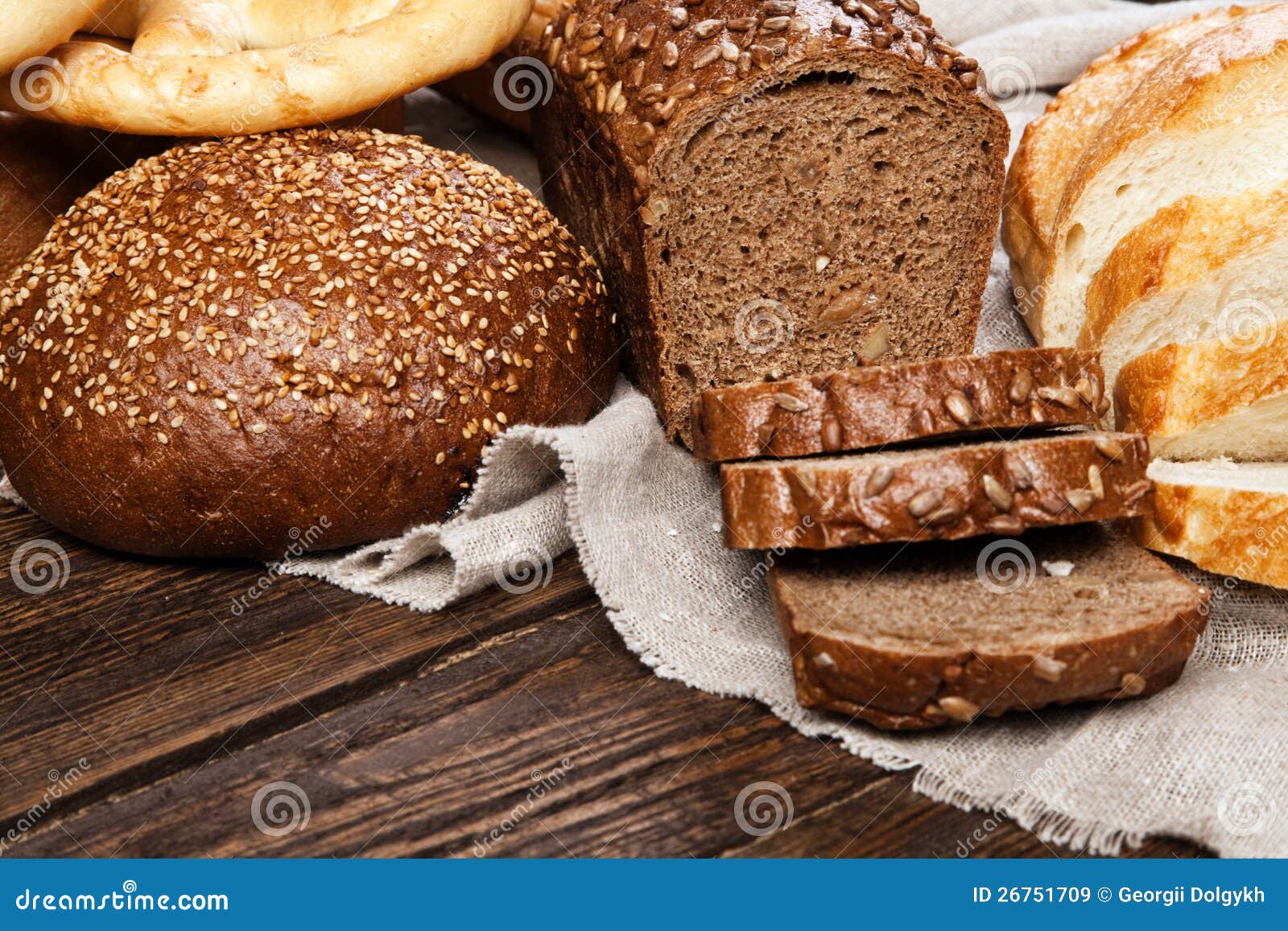 Bread assortment stock image. Image of breakfast, natural - 26751709