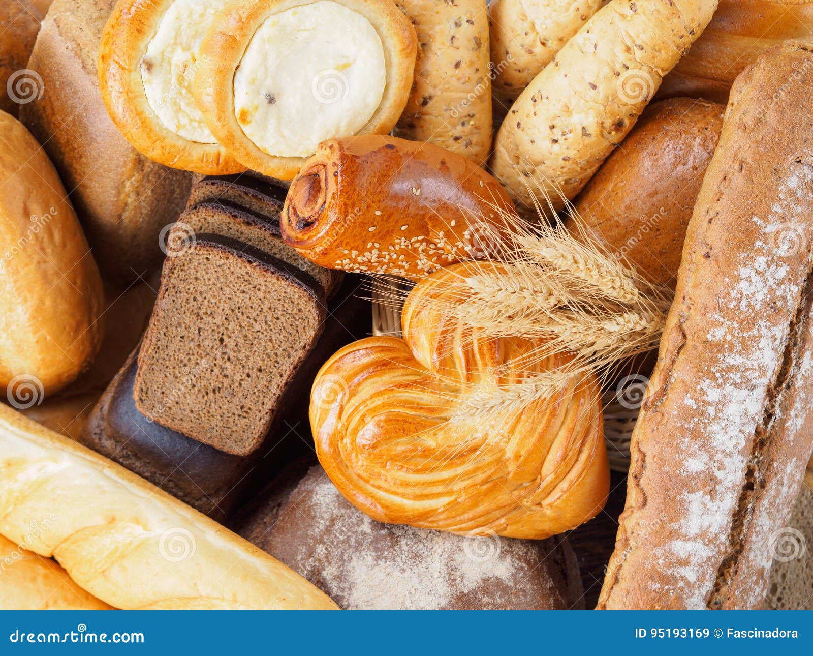 Bread assortment stock image. Image of fresh, flour, bakery - 95193169