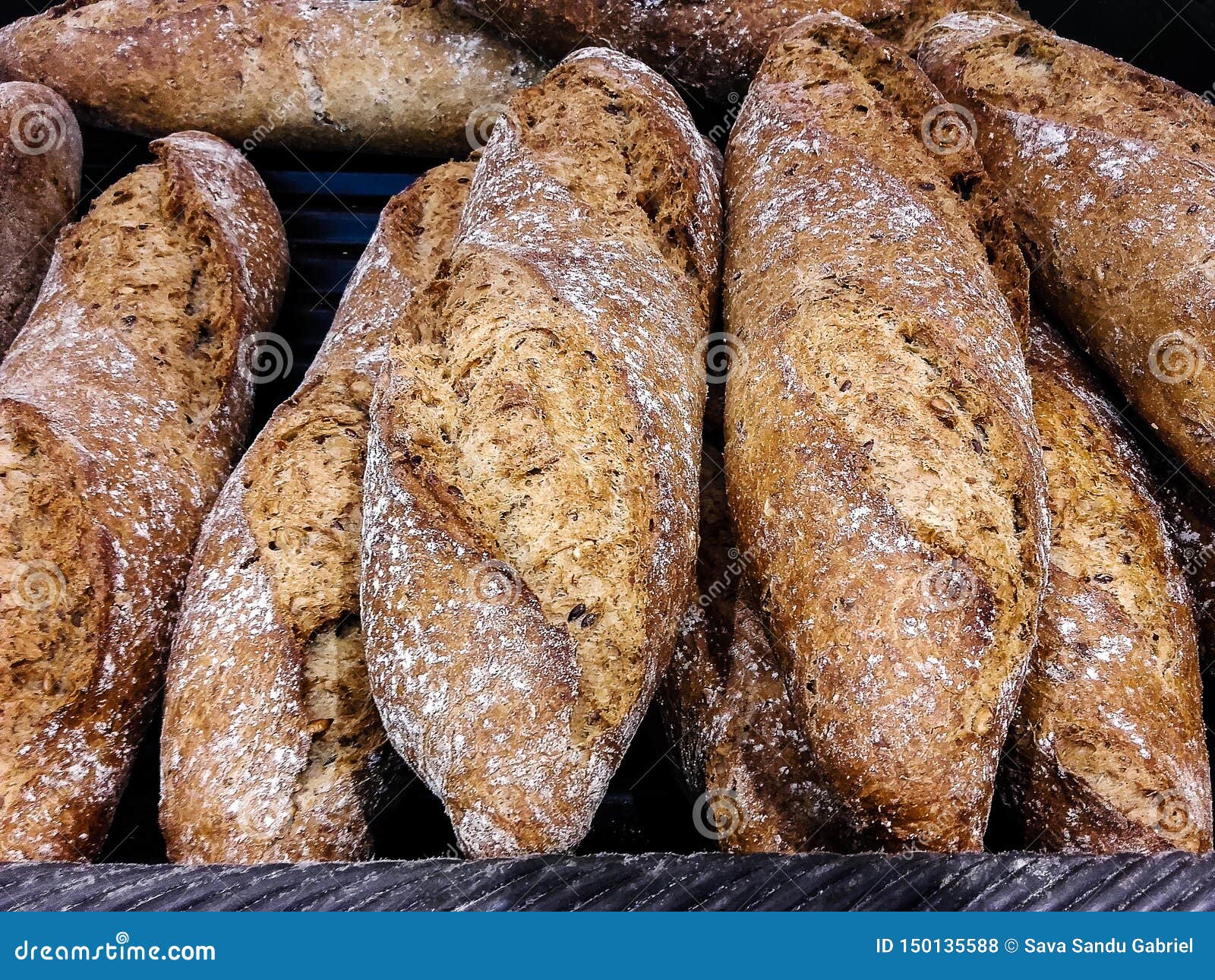 Bread Baked for Sale at the Local Bakery Stock Photo - Image of artisan ...
