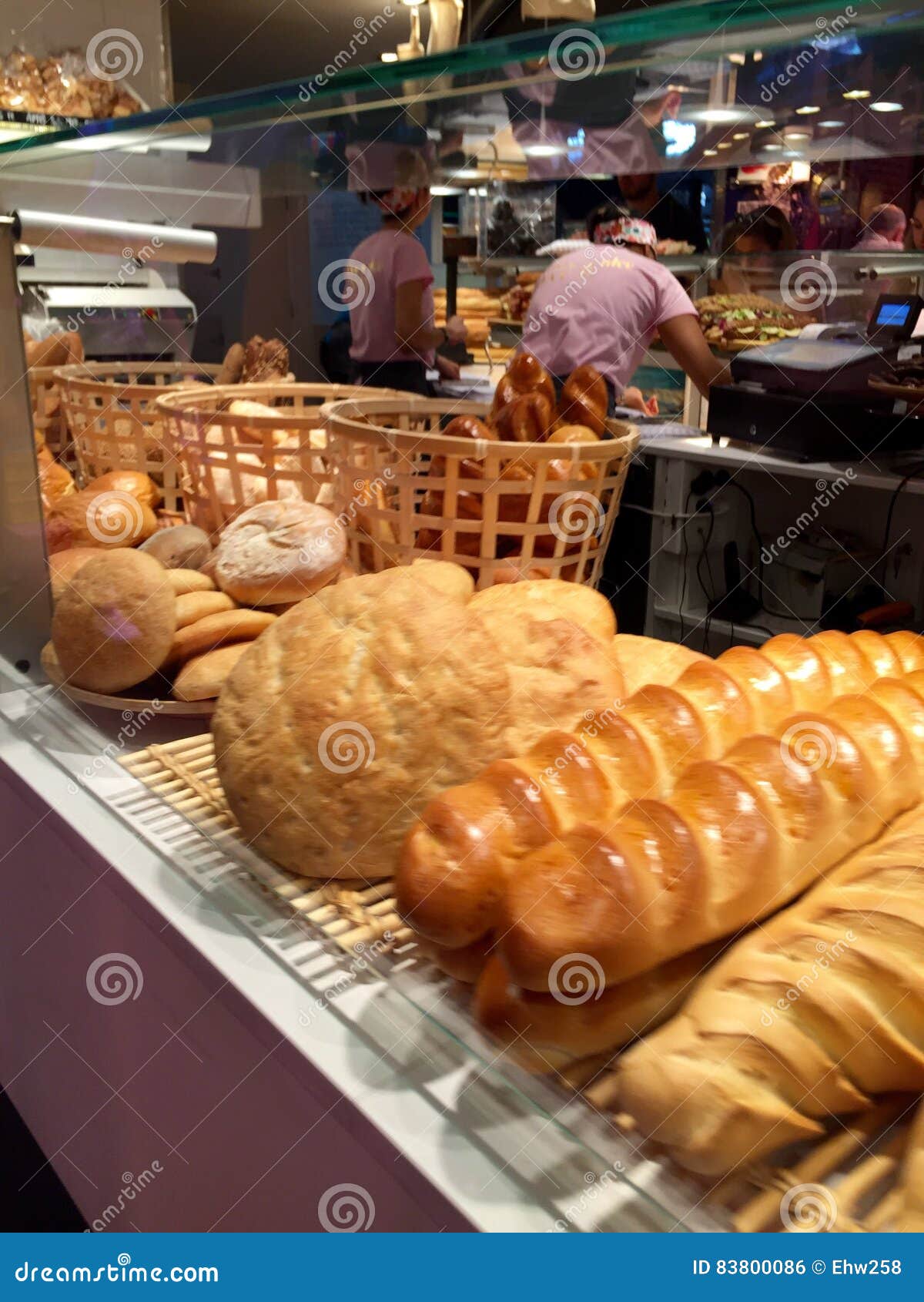 Bread in Bakery Case editorial photo. Image of employees - 83800086