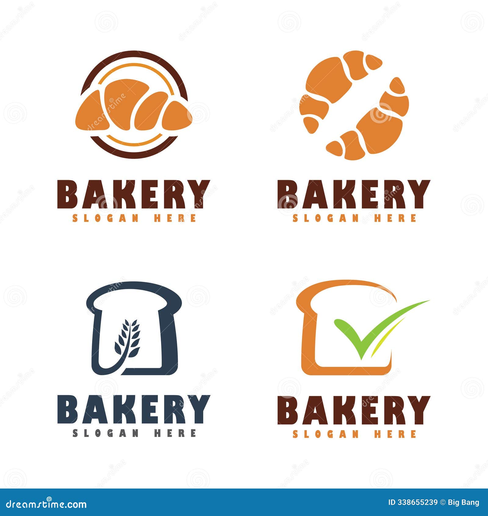 Bread or Bakery Logo Vector Design Stock Vector - Illustration of menu ...