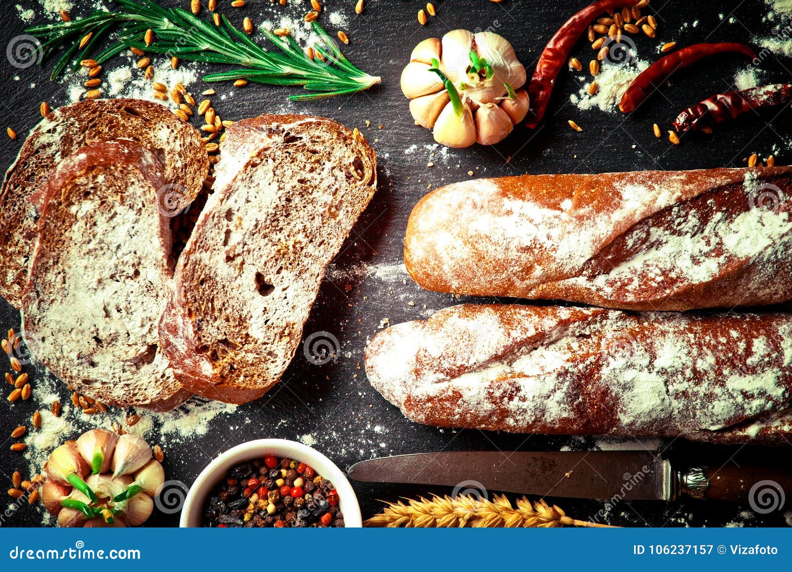 Bread Baking in the Composition Stock Image - Image of baking, life ...