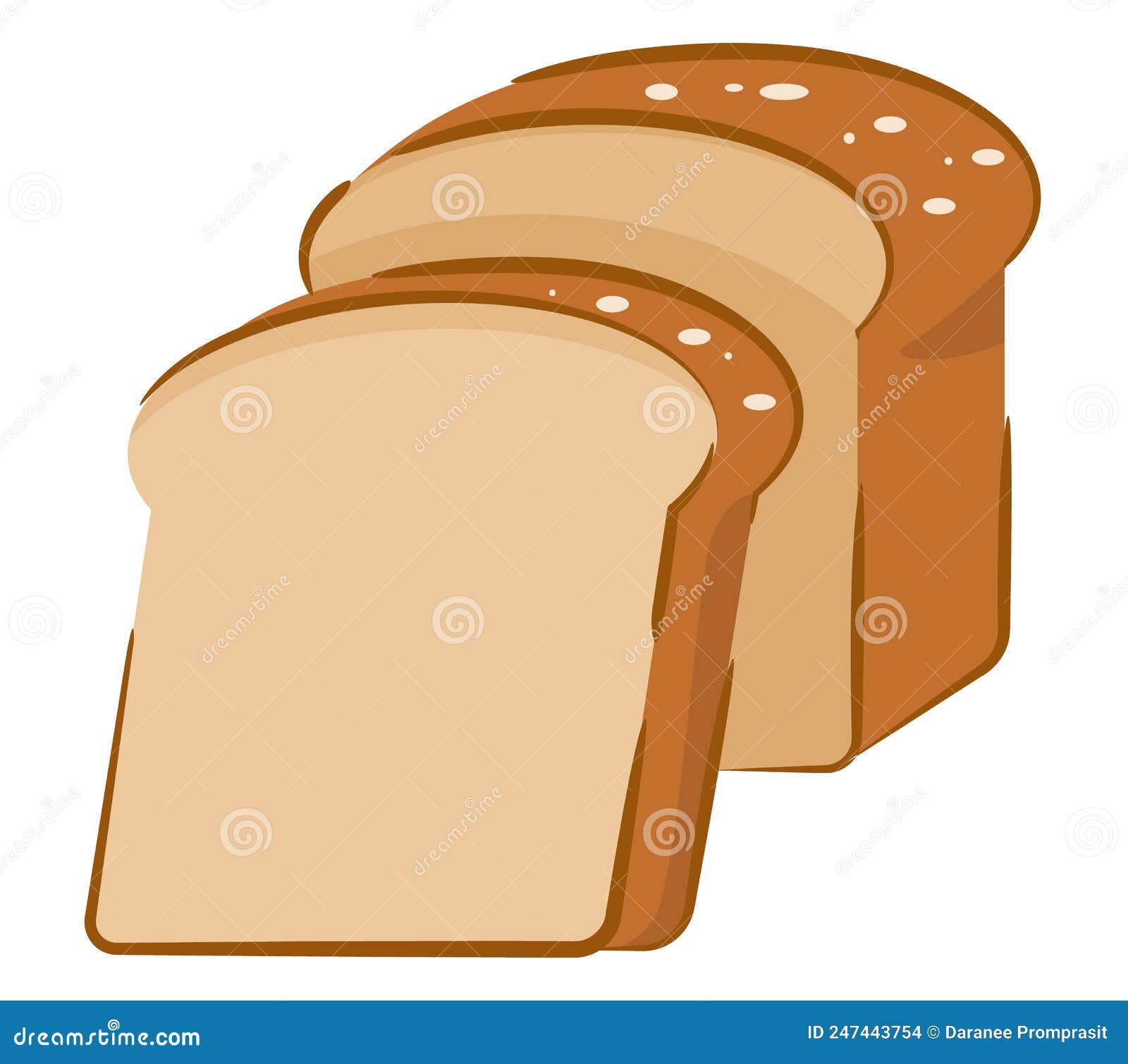 Sliced bread stock vector. Illustration of baking, bagel - 247443754