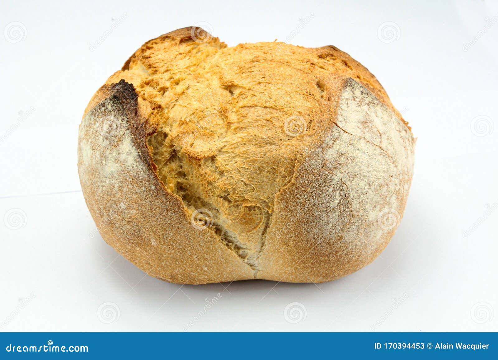 Bread Balls on a White Backgrounde Stock Image - Image of bakery ...