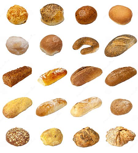 Bread and Bap selection stock image. Image of group, dough - 32379439