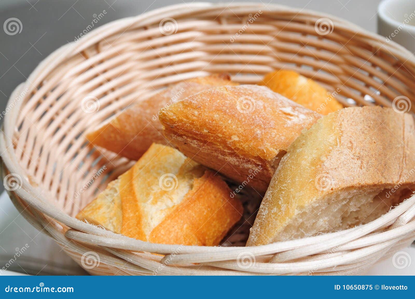Bread in basket stock image. Image of dinner, bakery - 10650875