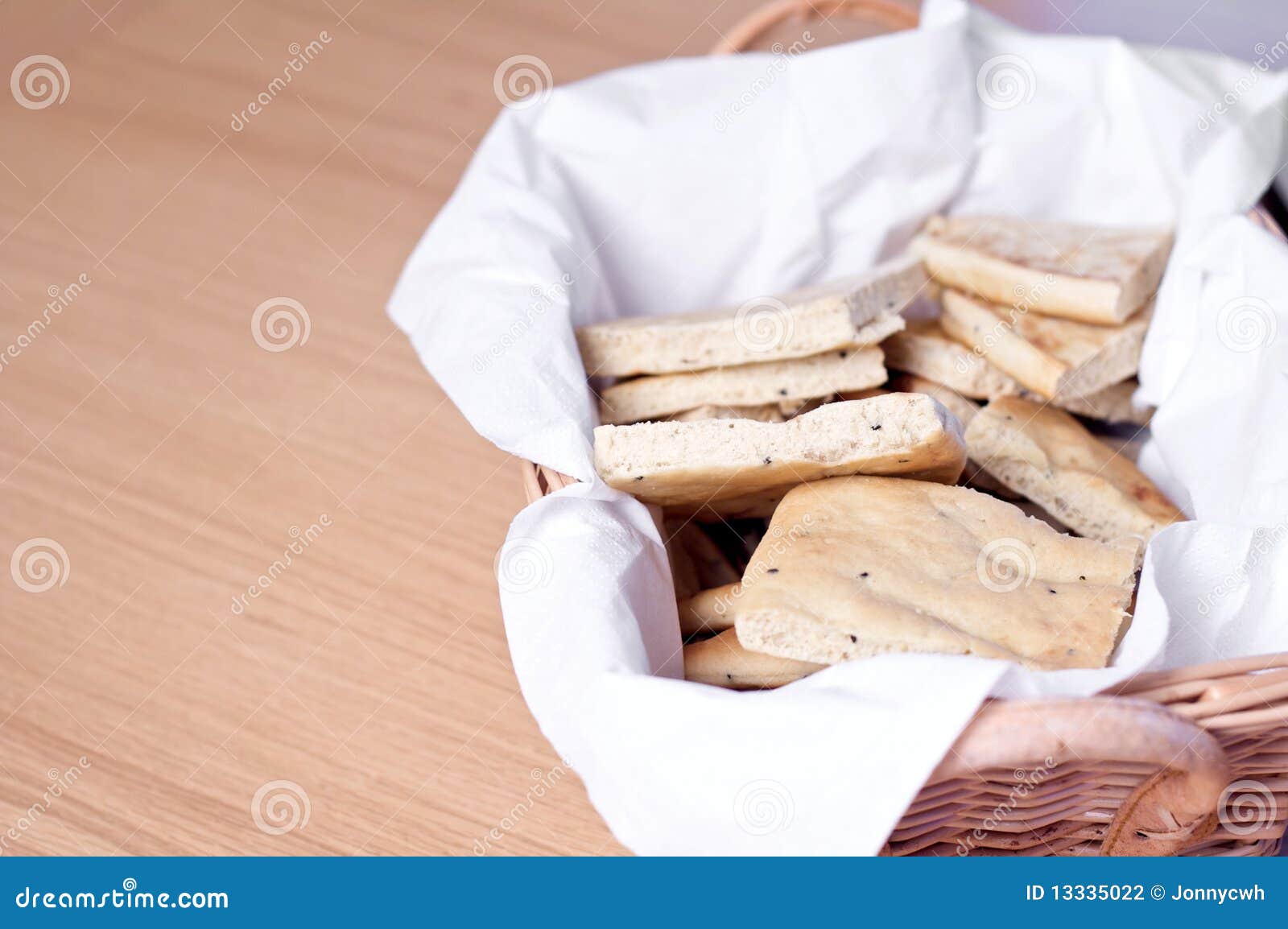 Bread in a basket stock photo. Image of loaf, food, snack - 13335022