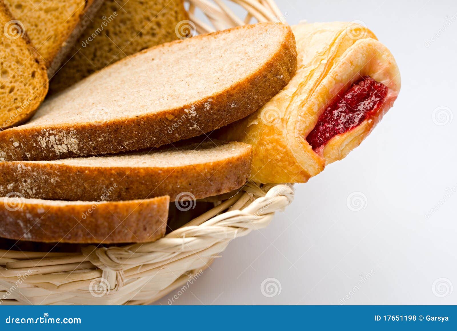 Bread in basket stock photo. Image of food, lunch, assortment - 17651198