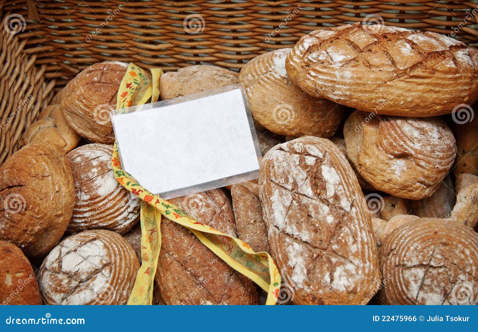 Bread in a basket. stock photo. Image of breakfast, bread - 22475966