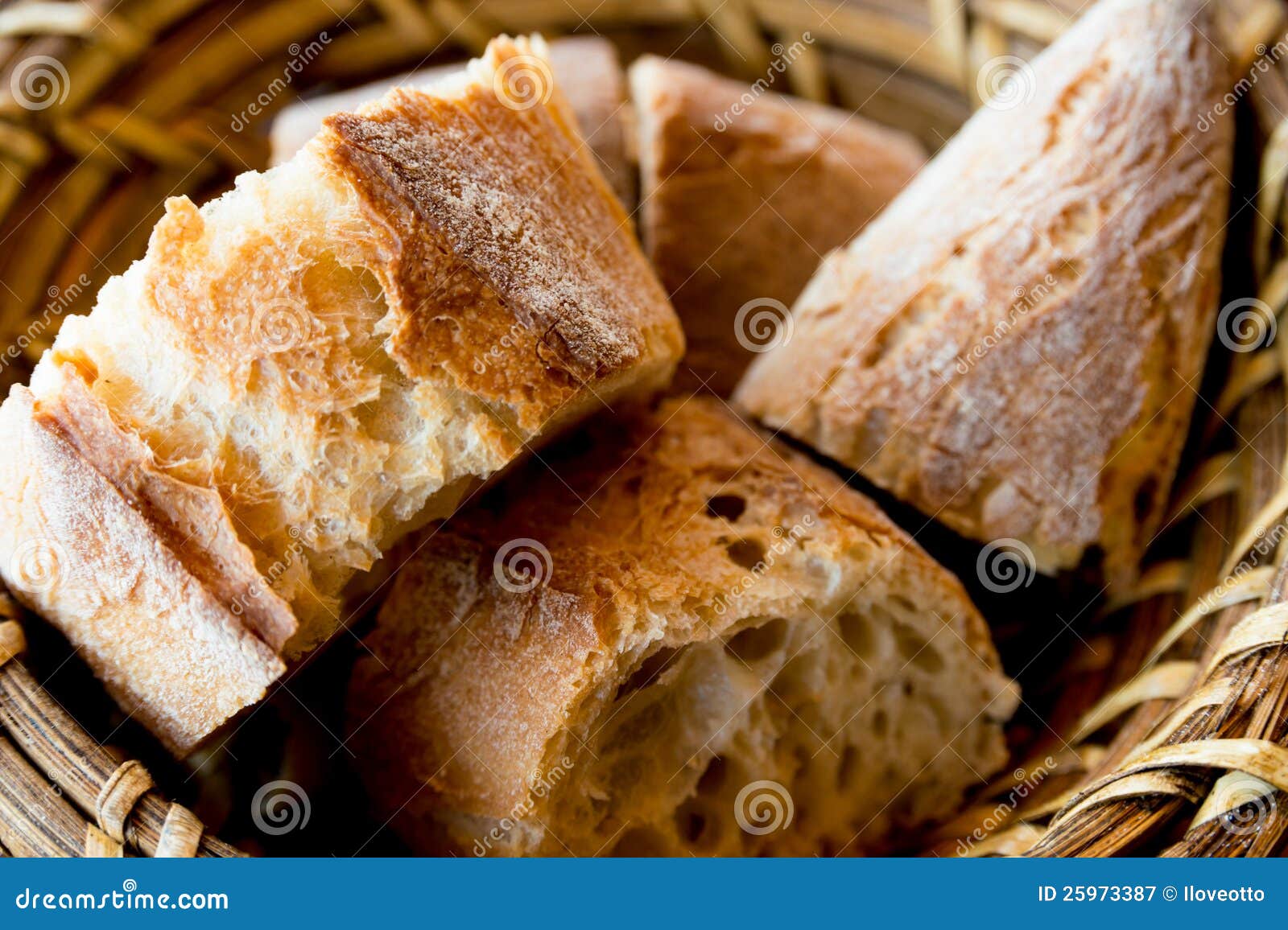 Bread in basket stock image. Image of carbohydrate, baker - 25973387