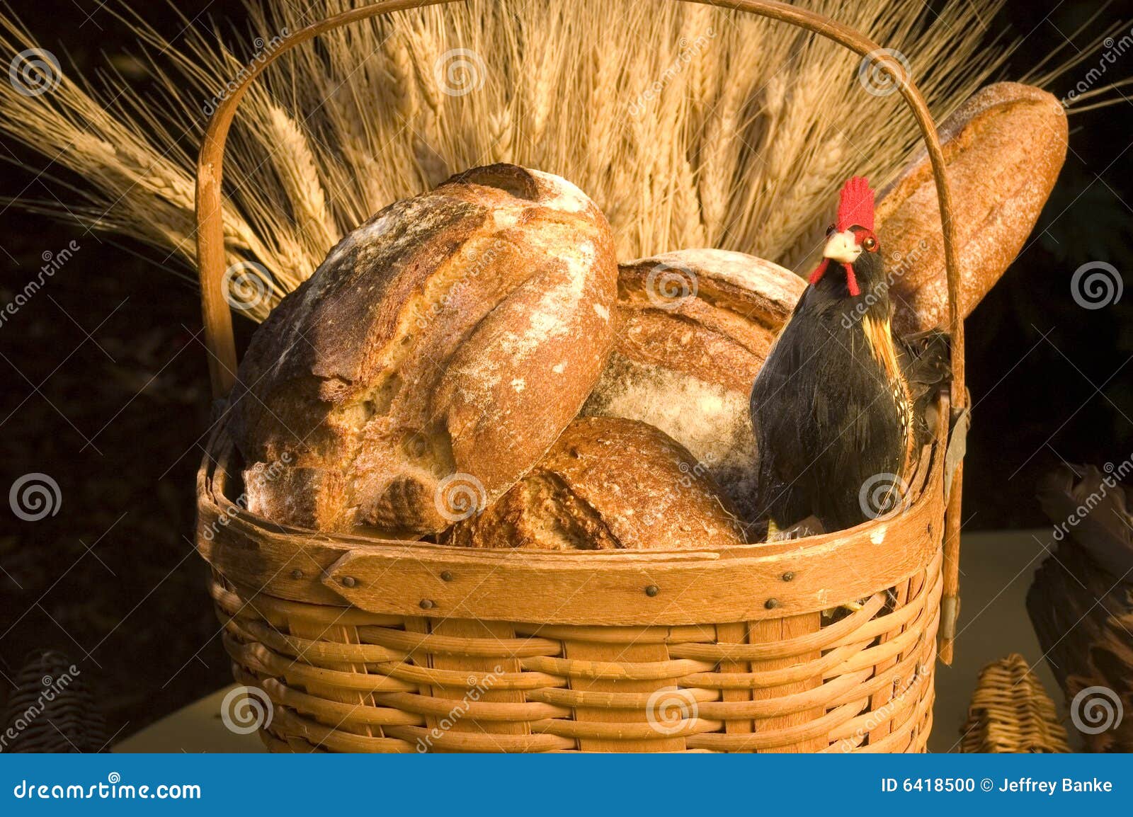 Bread in a basket stock photo. Image of container, edible - 6418500