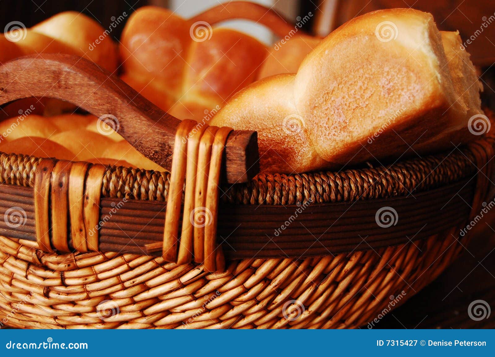 Bread in a Basket stock image. Image of woven, fresh, food - 7315427