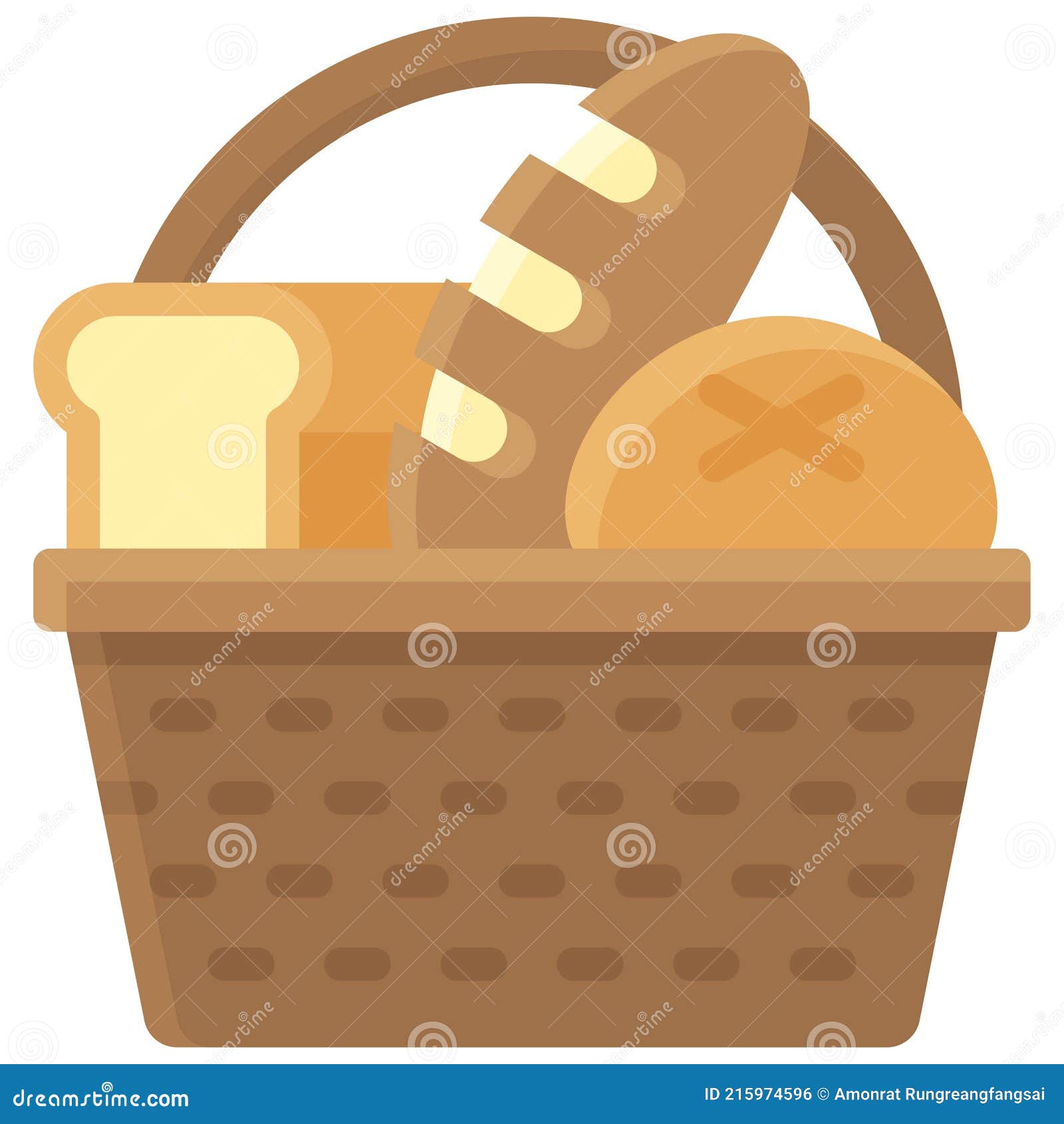 Bread Basket Icon, Bakery and Baking Related Vector Stock Vector ...