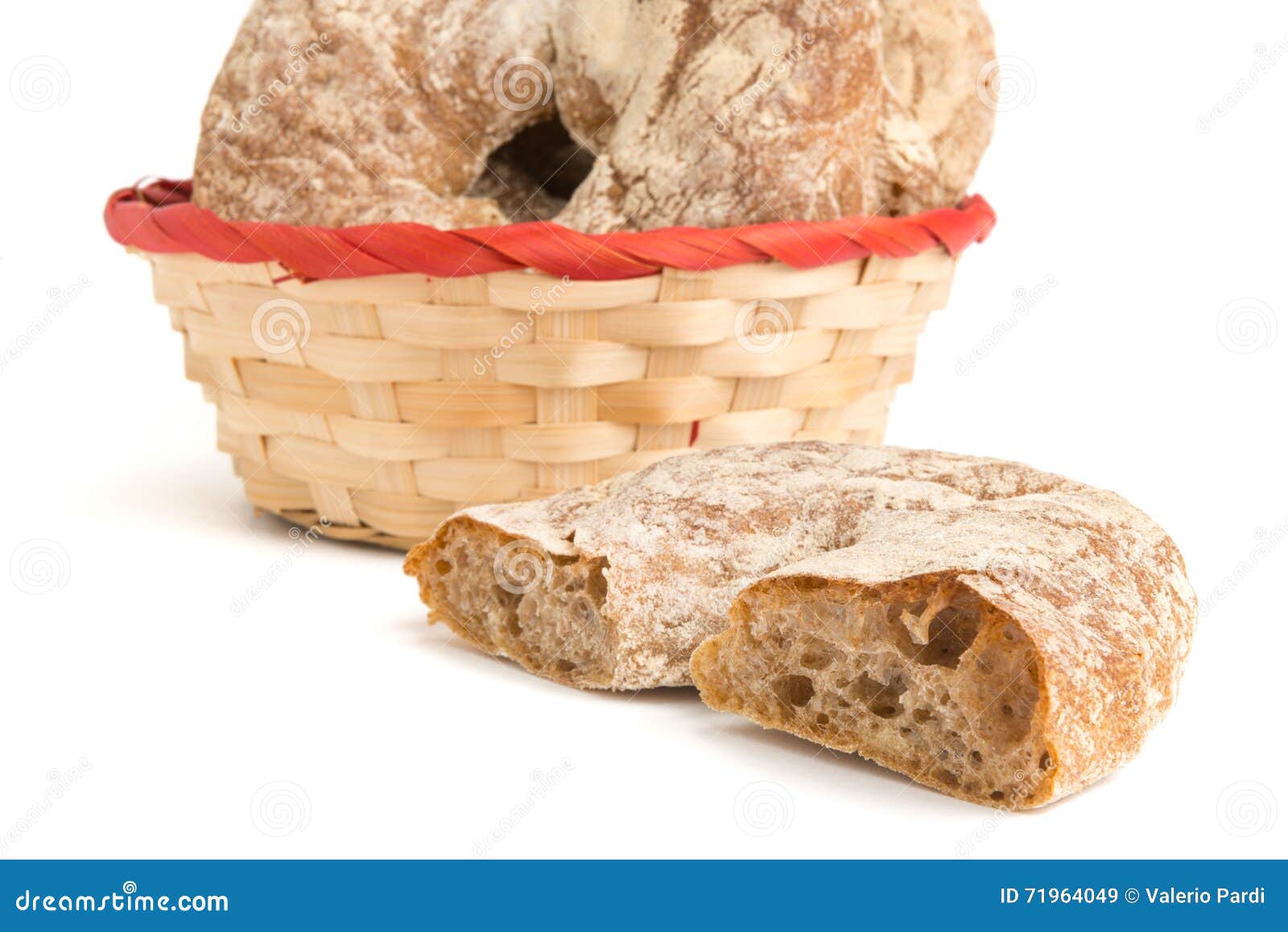 Bread in a basket stock image. Image of freshness, grain - 71964049