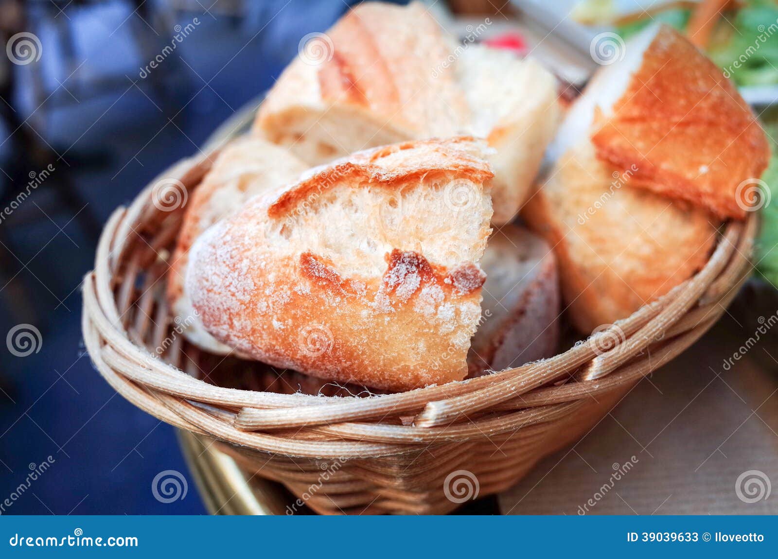 Bread in basket stock image. Image of portion, delicious - 39039633