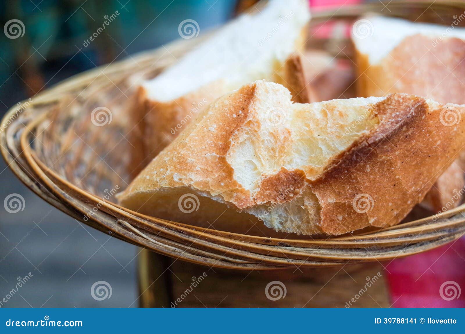 Bread in basket stock image. Image of lunch, carbohydrate - 39788141