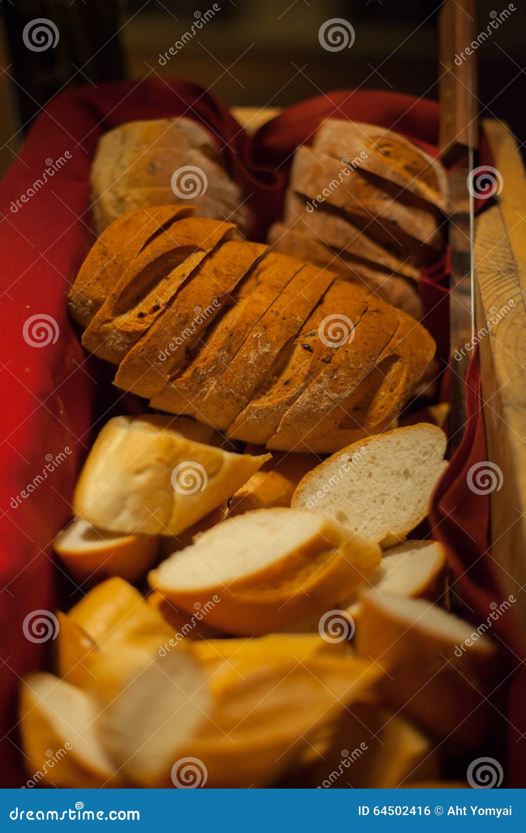 Bread Basket with Loaf and Buns Set Stock Photo - Image of meal, bread ...