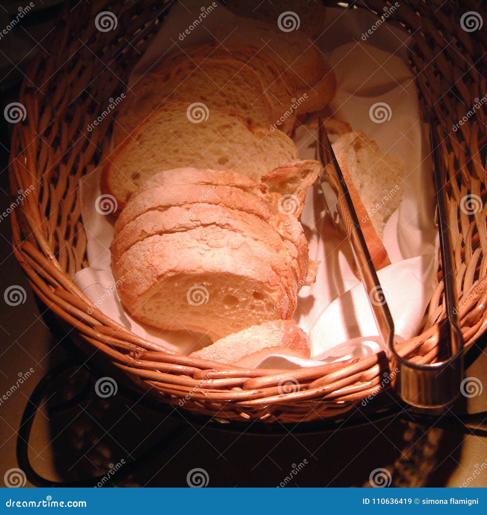 View of bread basket stock image. Image of closeup, basket - 110636419