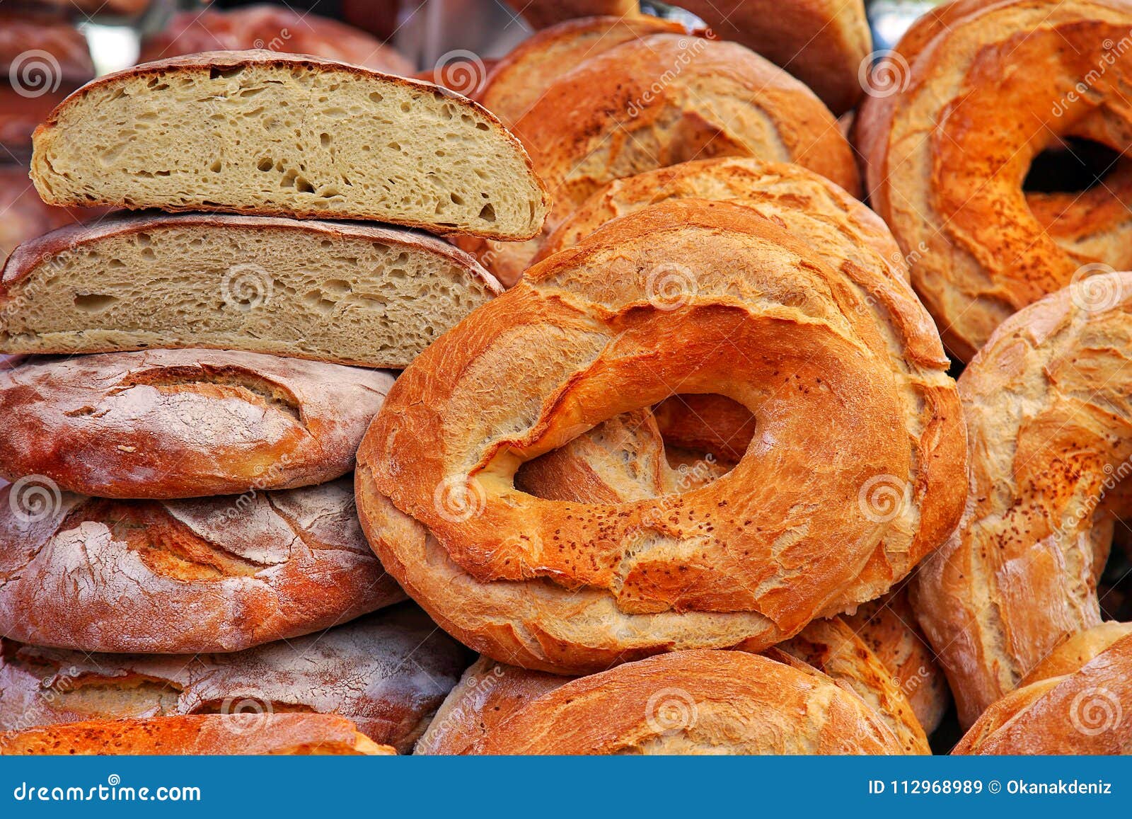 Bread in a Bazaar stock image. Image of fresh, market - 112968989