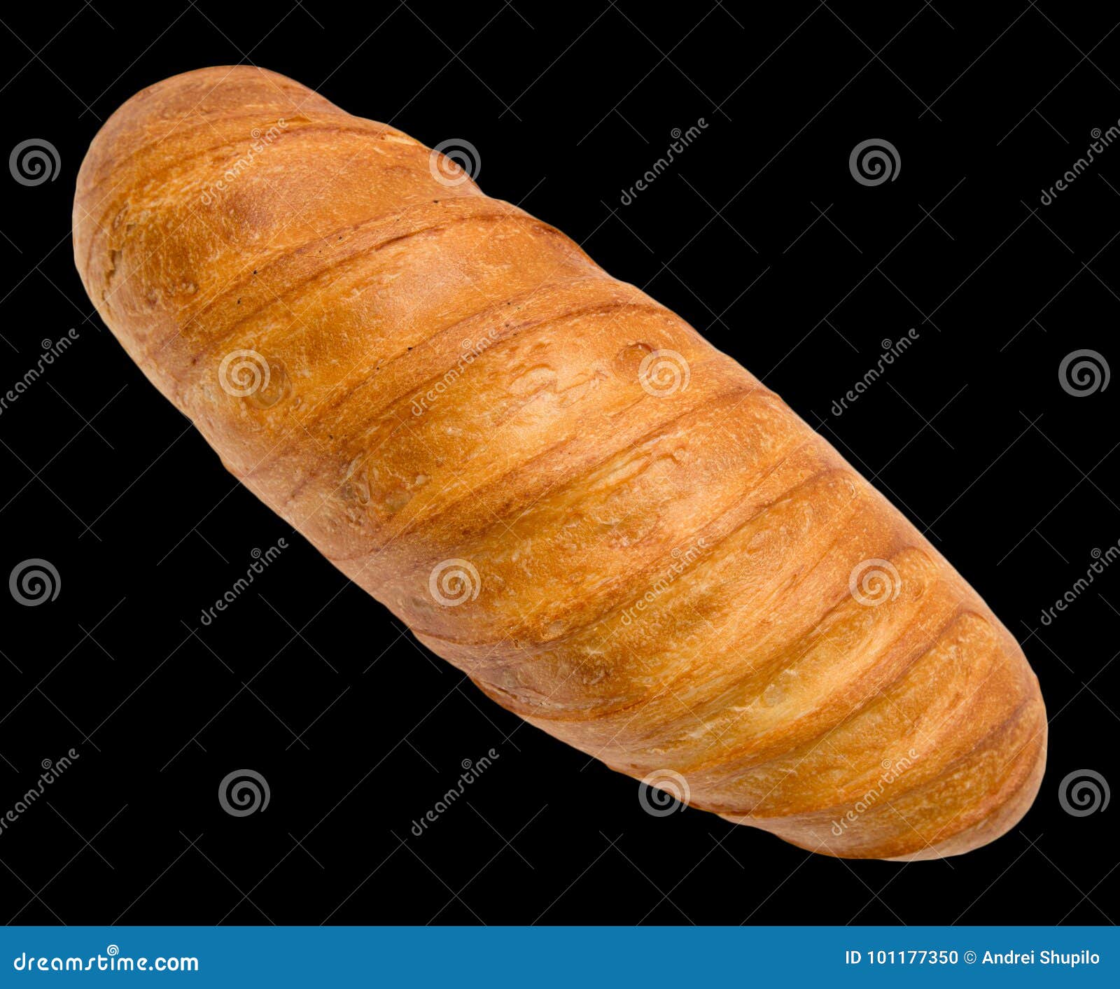 Bread on a Black Background Stock Photo - Image of dinner, flour: 101177350
