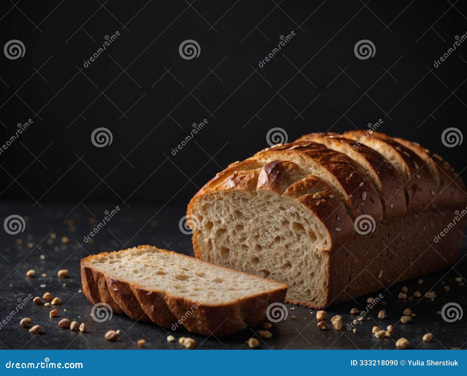 Bread on Black Background Various Types of Bread Banners for Food ...