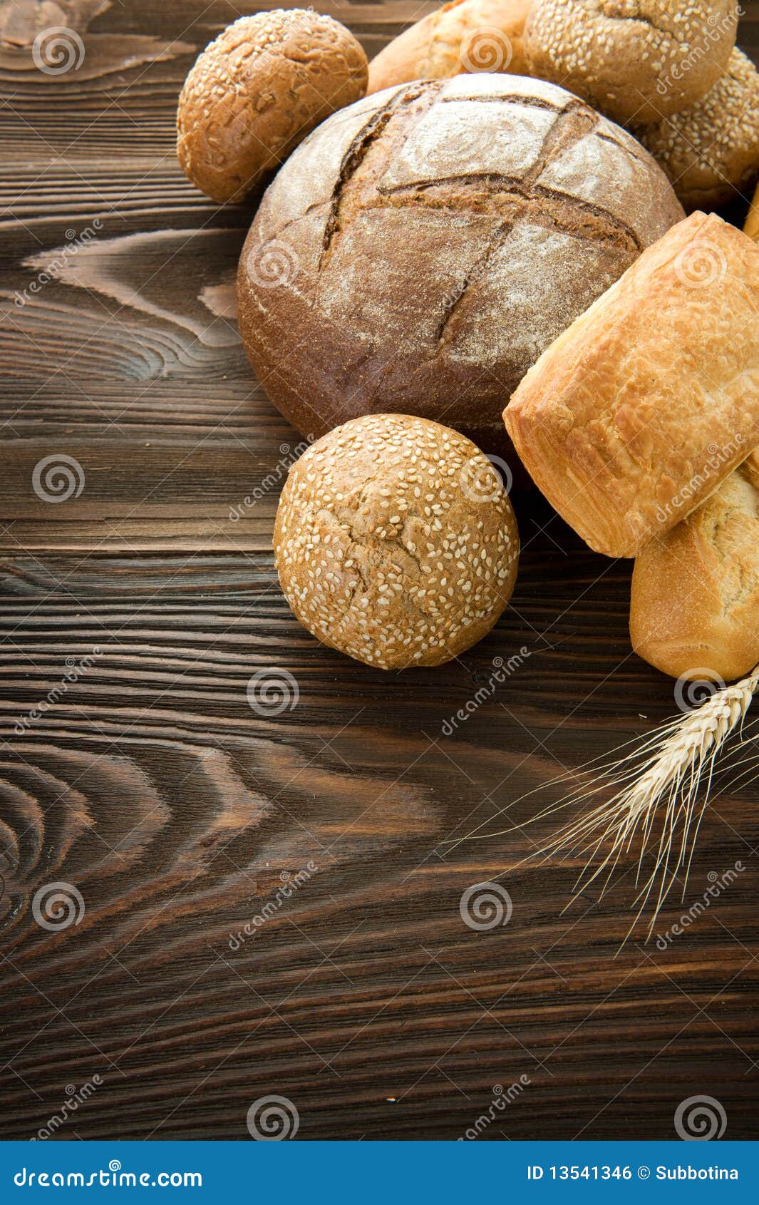Bread border stock photo. Image of assortment, closeup - 13541346