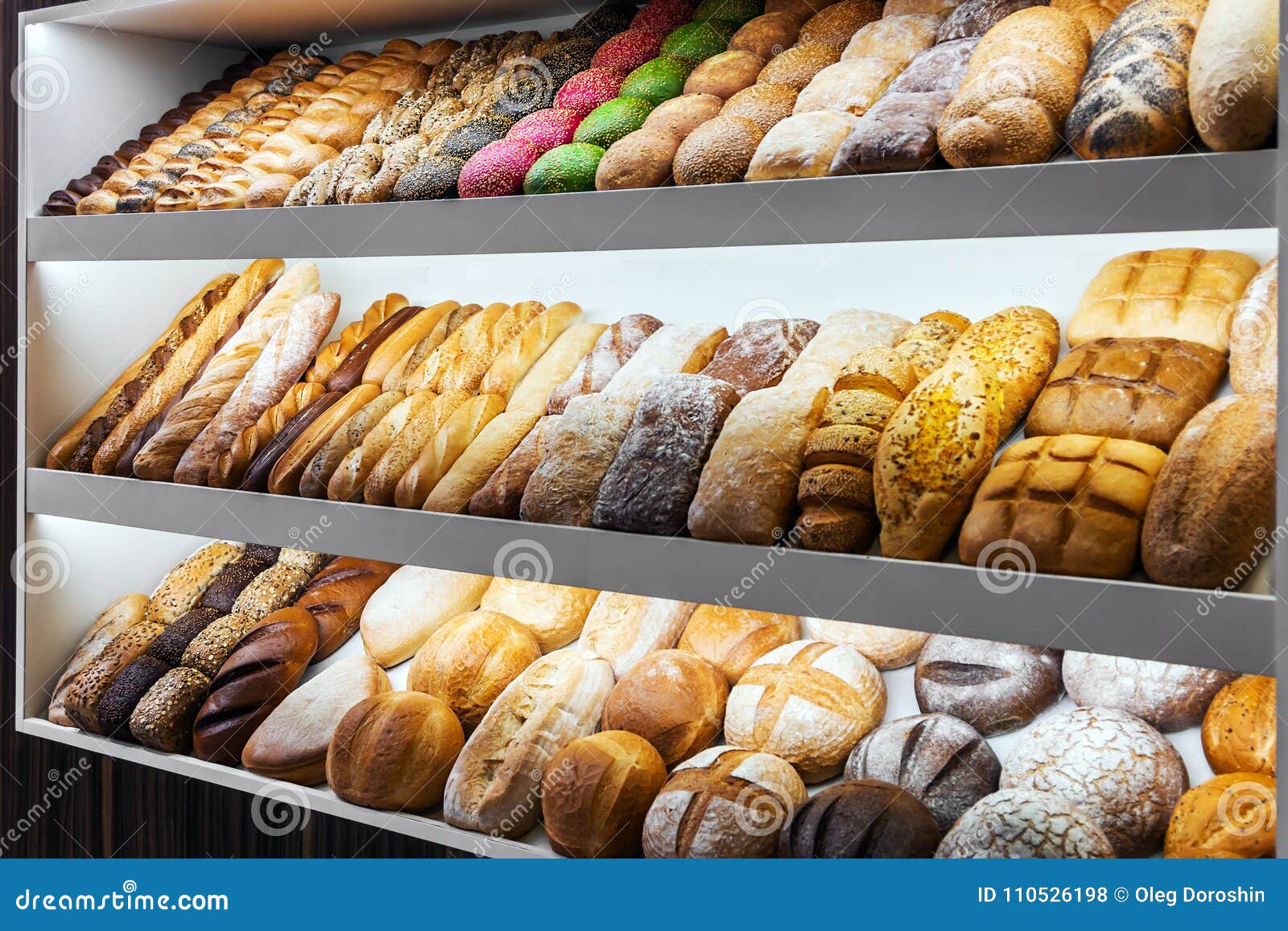 Bread, Buns and Bakery Products Stock Photo - Image of kinds, wheat ...