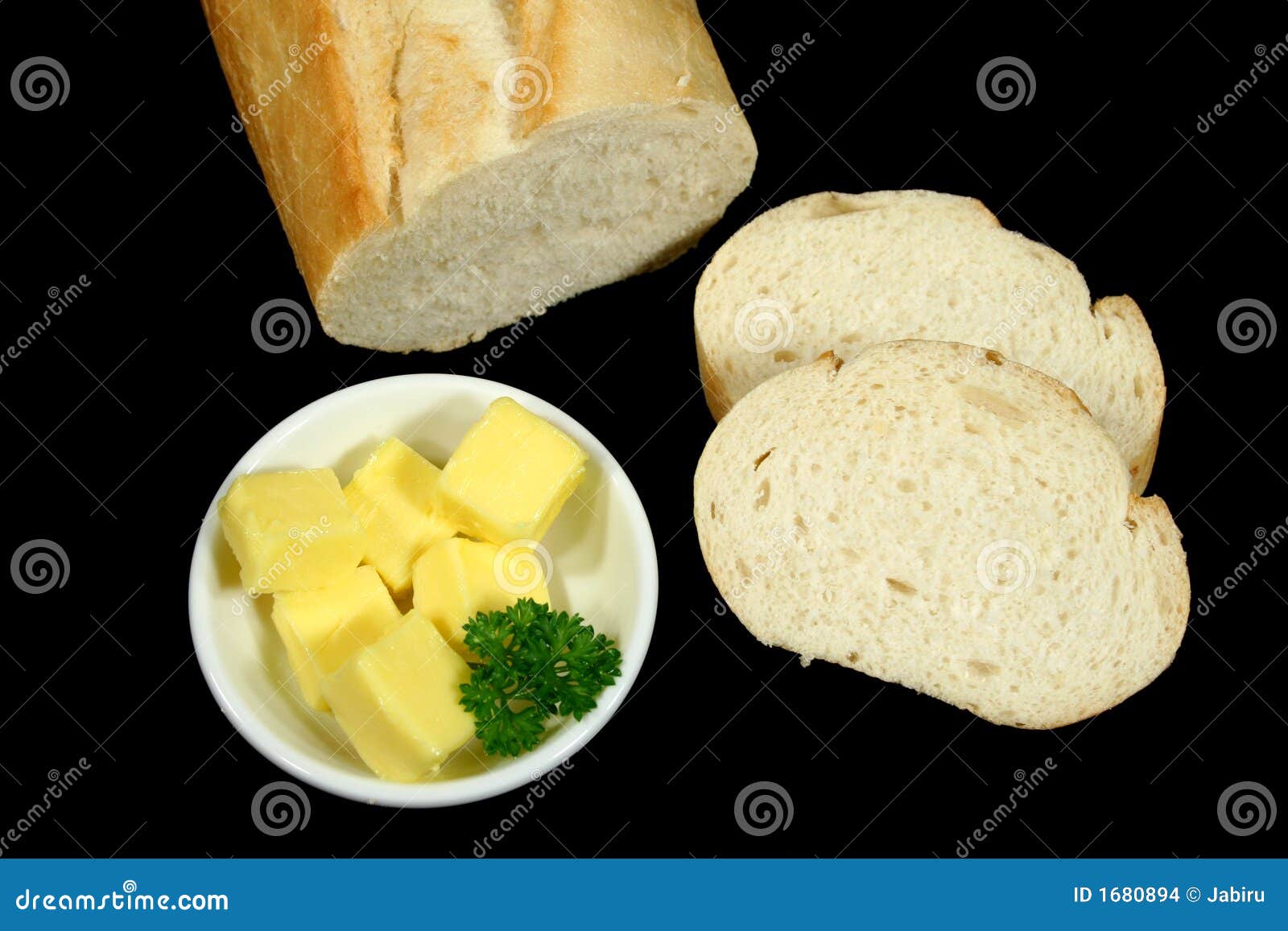 Bread and Butter stock photo. Image of delicious, nibbles - 1680894