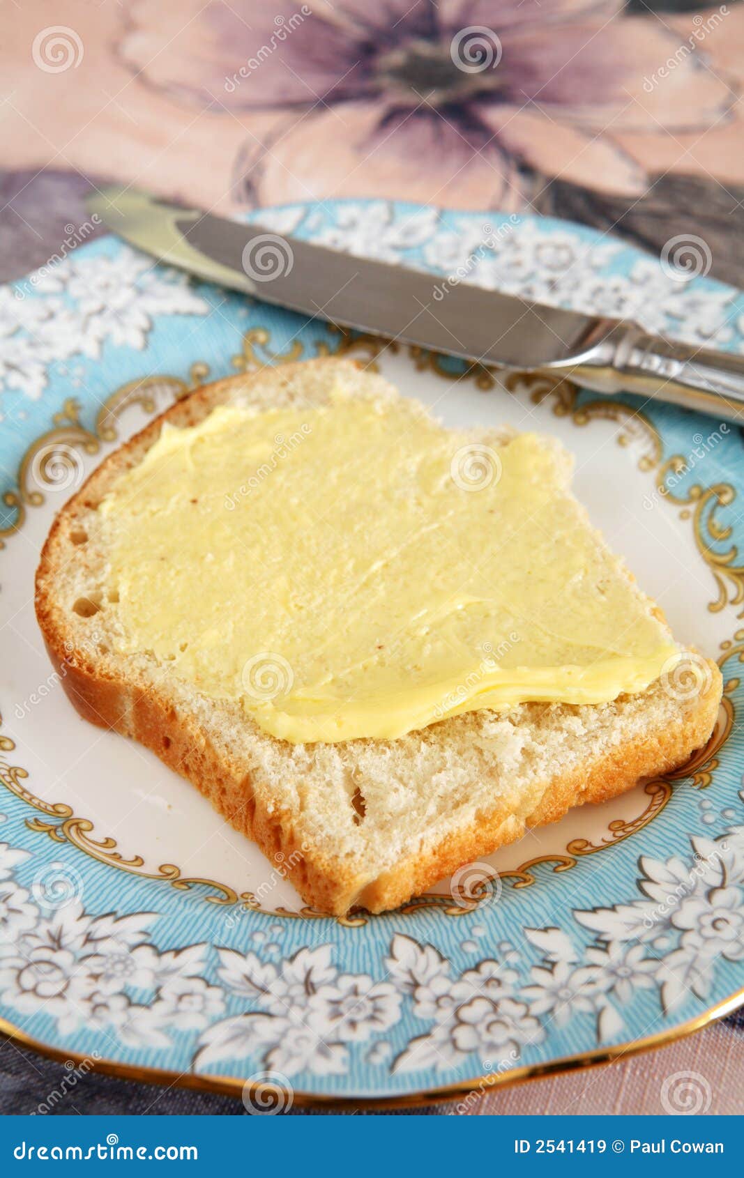 Bread and butter stock image. Image of bread, meal, table - 2541419