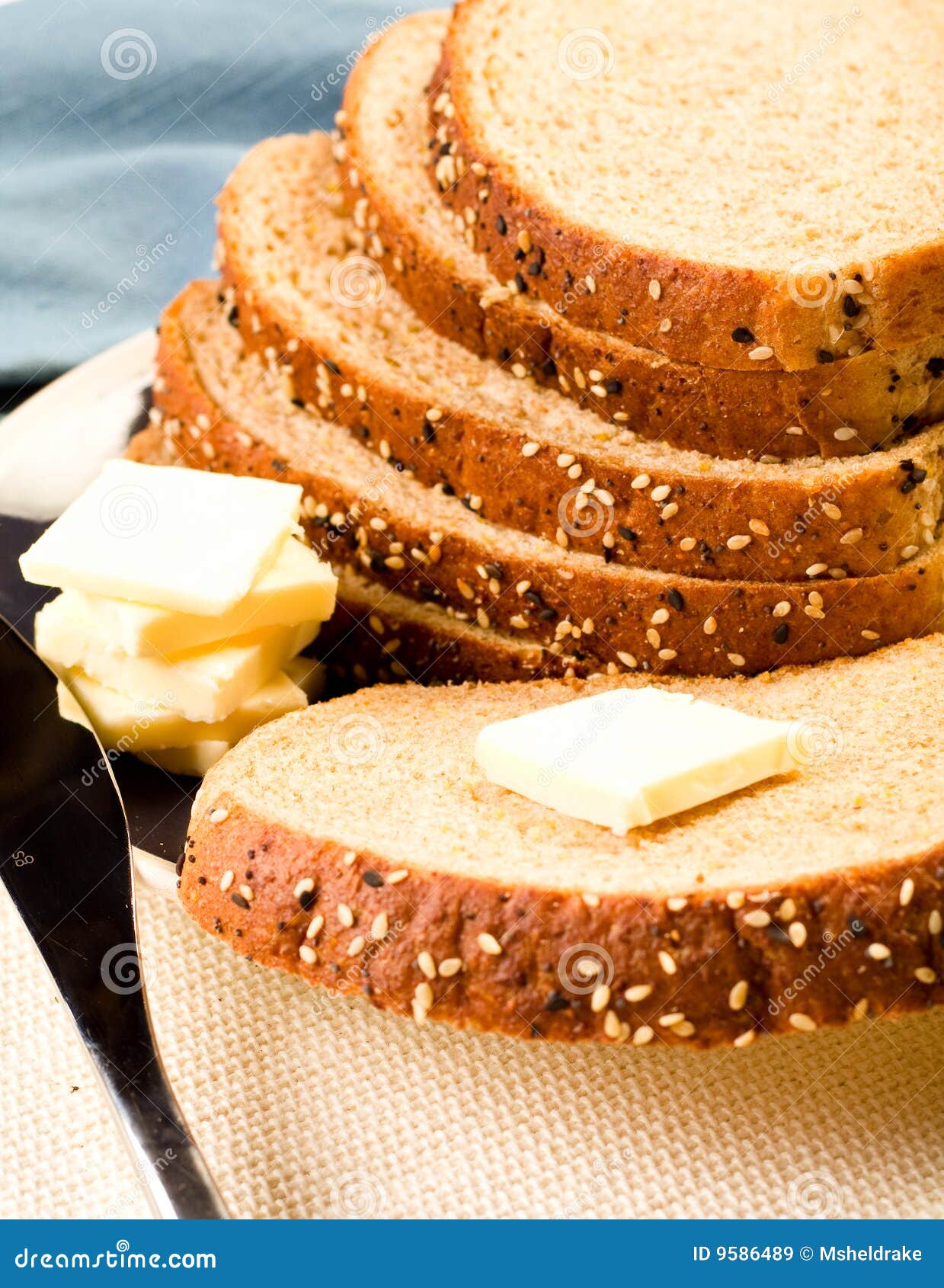 Bread and Butter stock image. Image of knife, wheat, bread - 9586489
