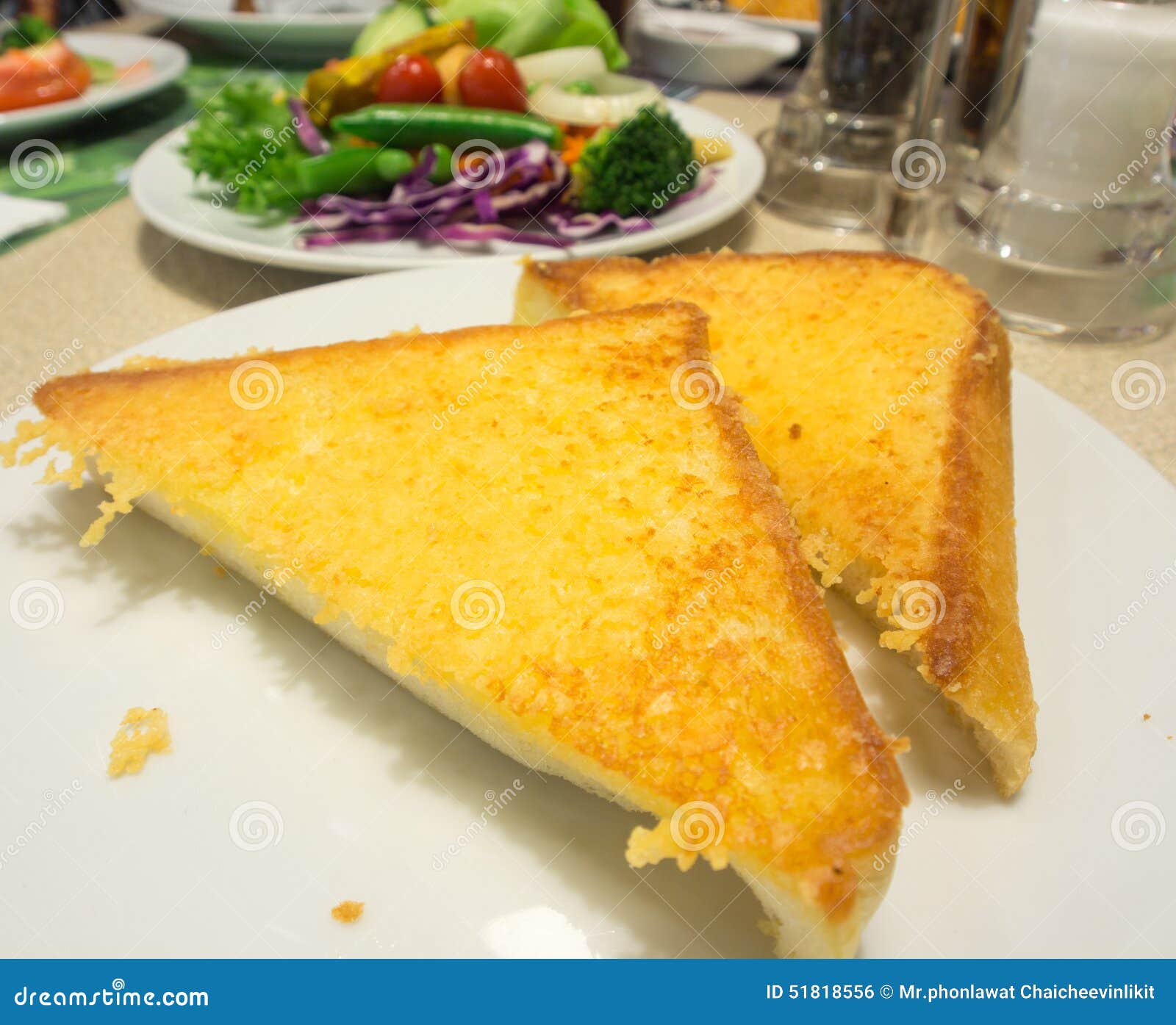 Bread and butter stock photo. Image of baguette, slice - 51818556