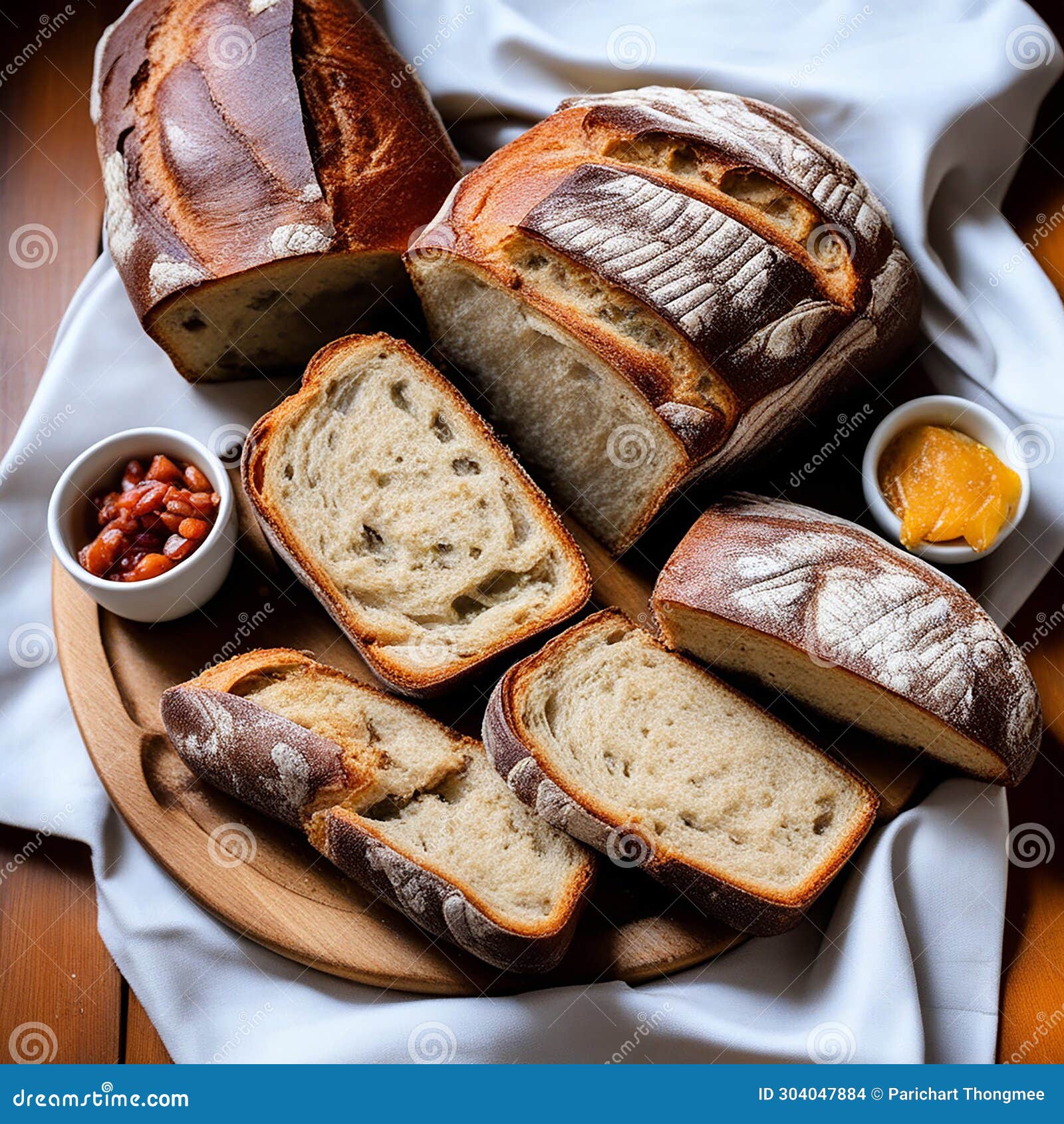 Bread Captivation: Whole and Sliced Breads Mesmerizing in Harmonic Delight Stock Photo - Image ...